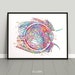 Eye Cross Section Watercolor Print Eye Anatomy Optometrist Optician ...