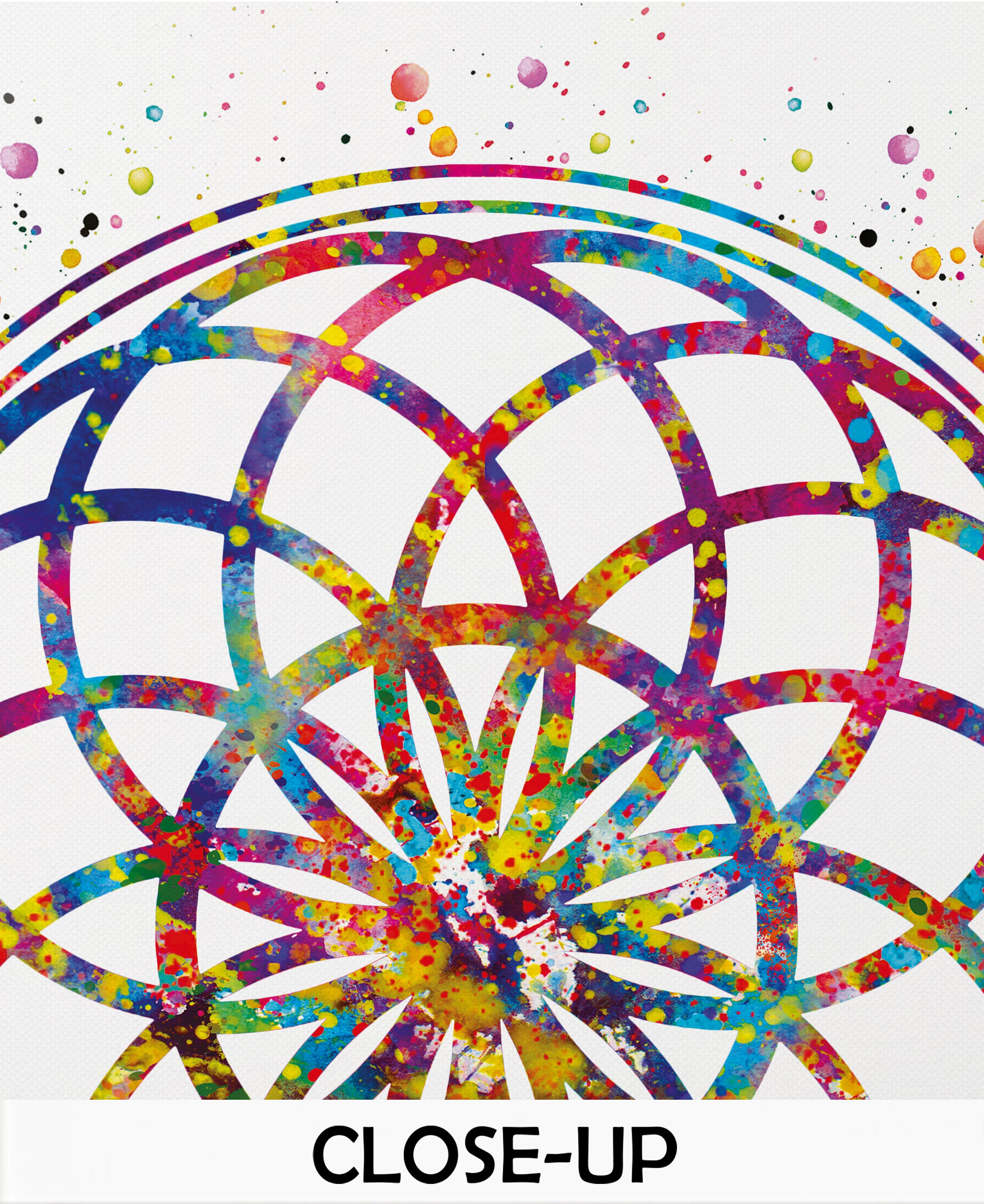 Torus Watercolor Print Sacred Geometry Mystic Wall Art | Etsy