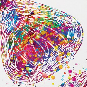 Synapse Receptor Watercolor Print Science Poster Neurology Art ...