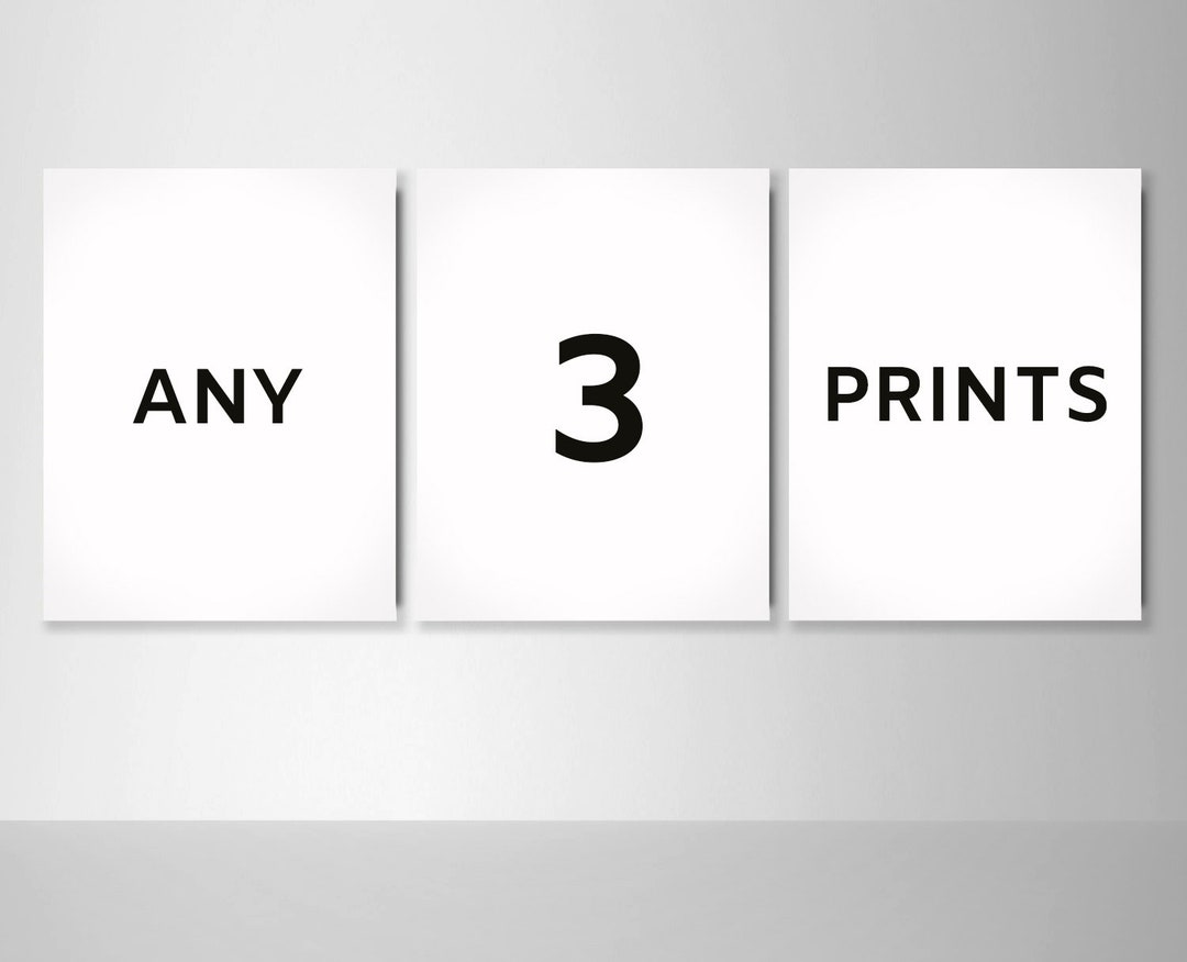 Any 3 Prints Watercolor Prints Set Watercolour Painting Print Best ...