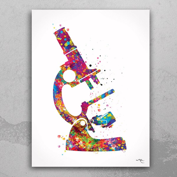 Microscope Art Print - Etsy