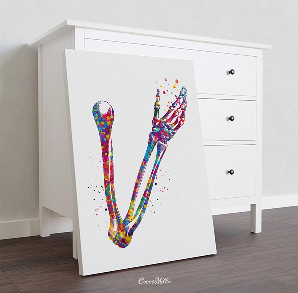 Arm Anatomy Skeletal System Watercolor Print Arm Bone Human - Etsy