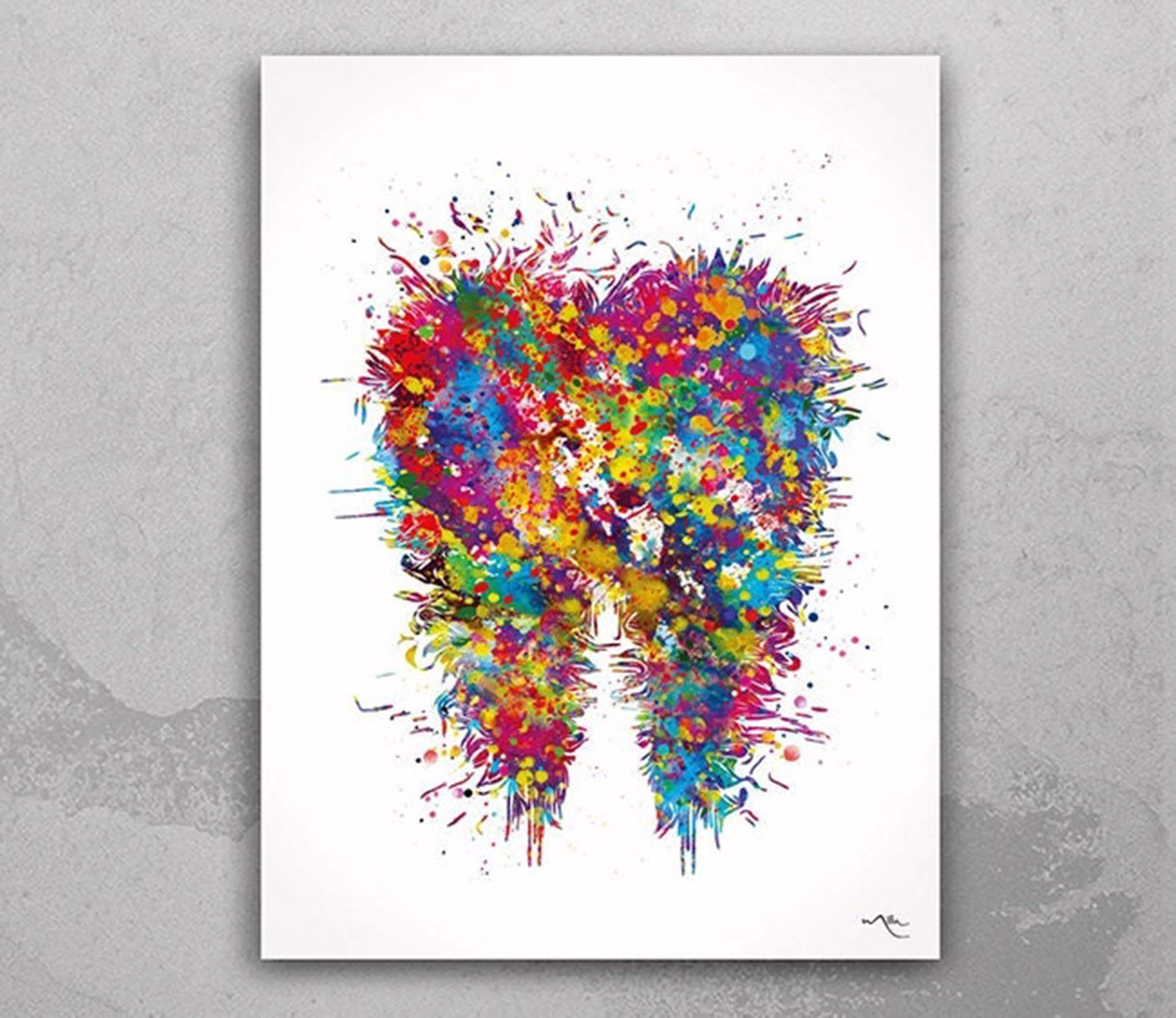 Tooth Art Print | Colorful Watercolor Dental Clinic Decor - Etsy