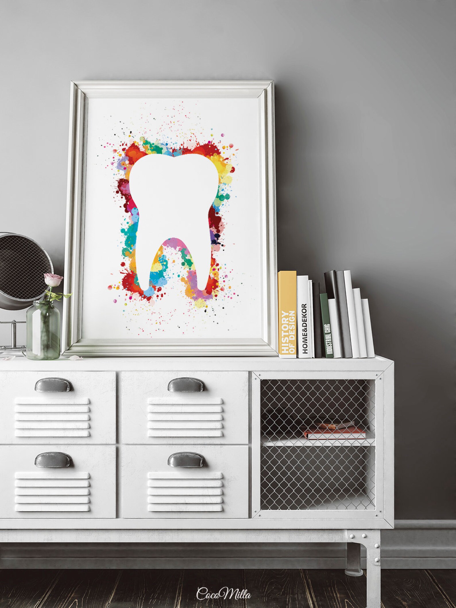 Teeth Art Watercolor Print Tooth Abstract Anatomical Art - Etsy