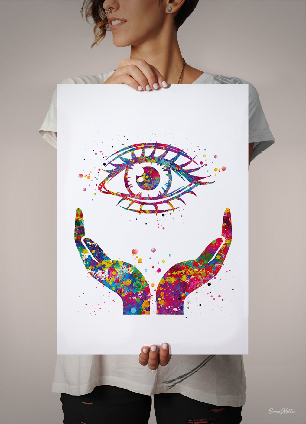 Eye Health Watercolor Print Optometrist Gift Optician Poster | Etsy