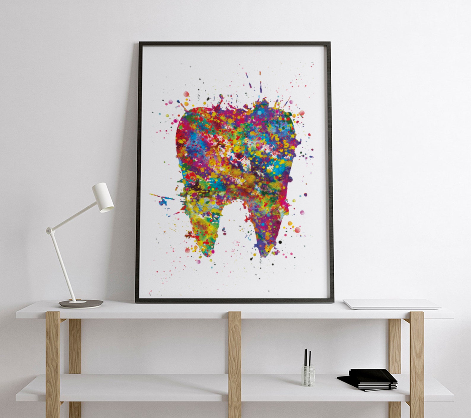 Tooth Art Watercolor Print Teeth Anatomical Art Dental Clinic | Etsy