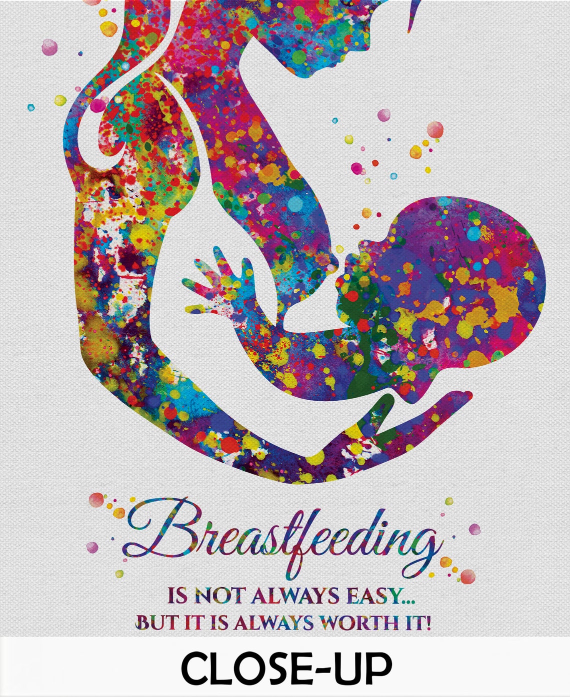 Breastfeeding Mother Quote Watercolor Print Mom Newborn Doula | Etsy