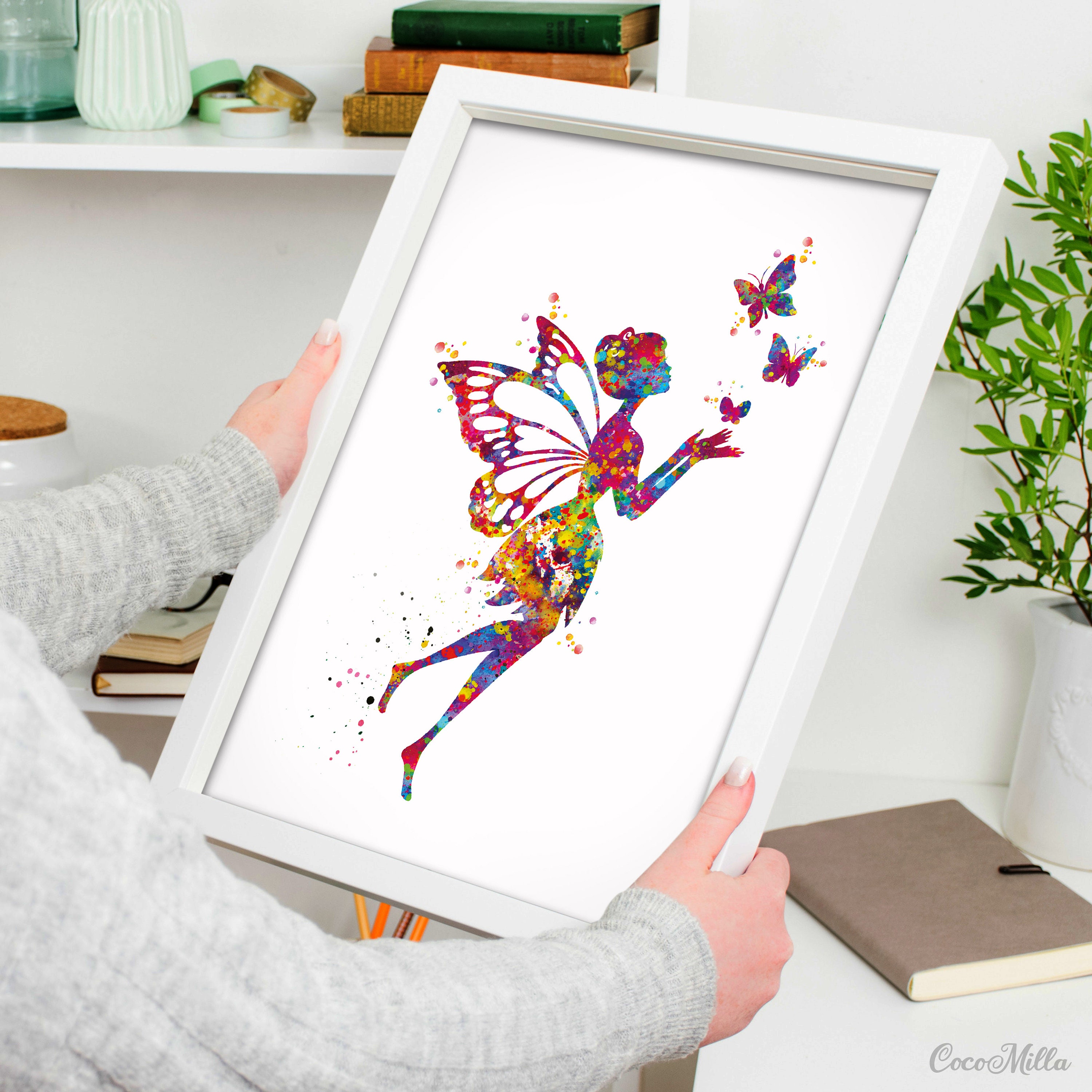 Fairy Watercolor Print Magical Wall Art Fairy Art Nursery | Etsy