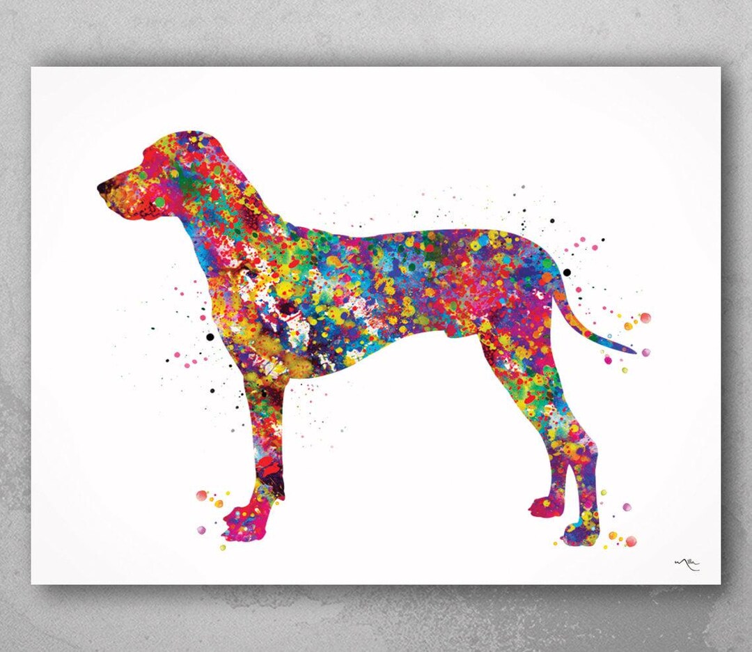 Rhodesian Ridgeback Dog Watercolor Print Dog Print Custom Dog Print Dog ...