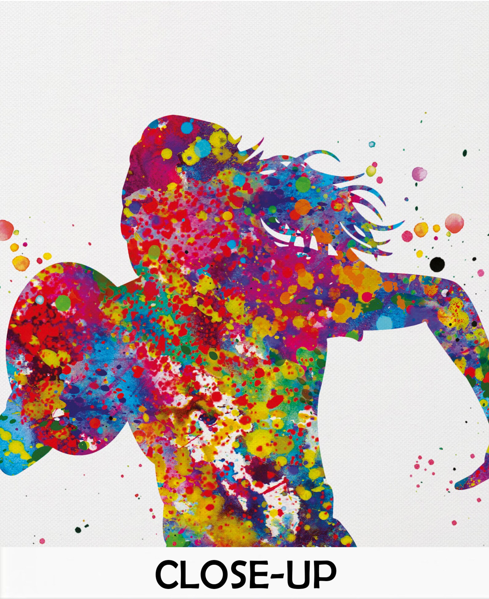 Rugby Player Girl Watercolor Print Gift Female Woman Girls | Etsy