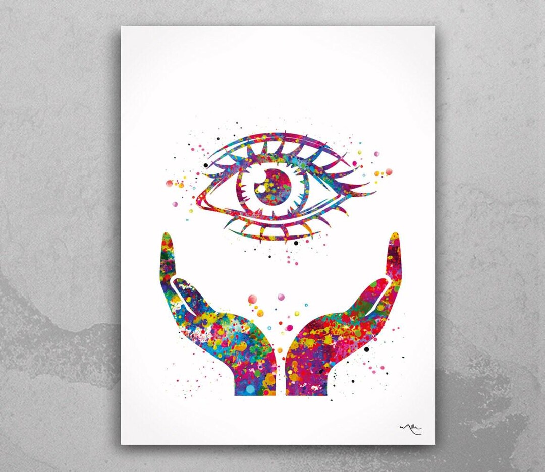Eye Health Watercolor Art Print - Optometrist Gift, Eye Clinic Decor ...