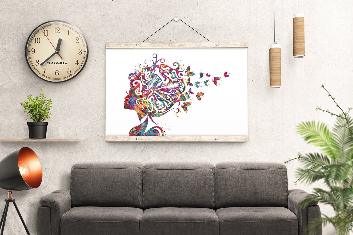 Hair Stylist Art Watercolor Print Hair Salon Art Hair Dresser | Etsy