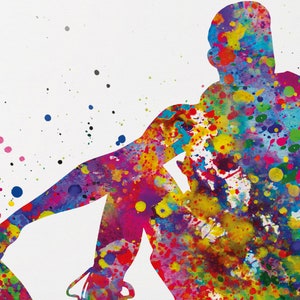 Wakeboarding Art Watercolor Print Sports Art Wakeboarder Boys Room ...