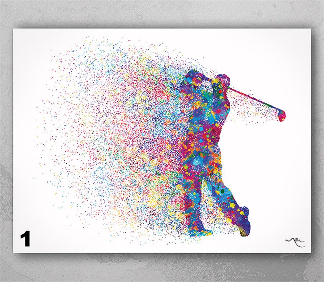 Abstract Golf Watercolor Print, Sports Art Gift-2740 - Etsy