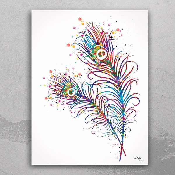 Peacock Feather Print - Etsy