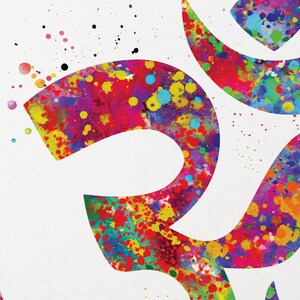 Ohm Symbol Watercolor Om Aum Omkara Hinduism Sign Housewarming Gift Zen ...