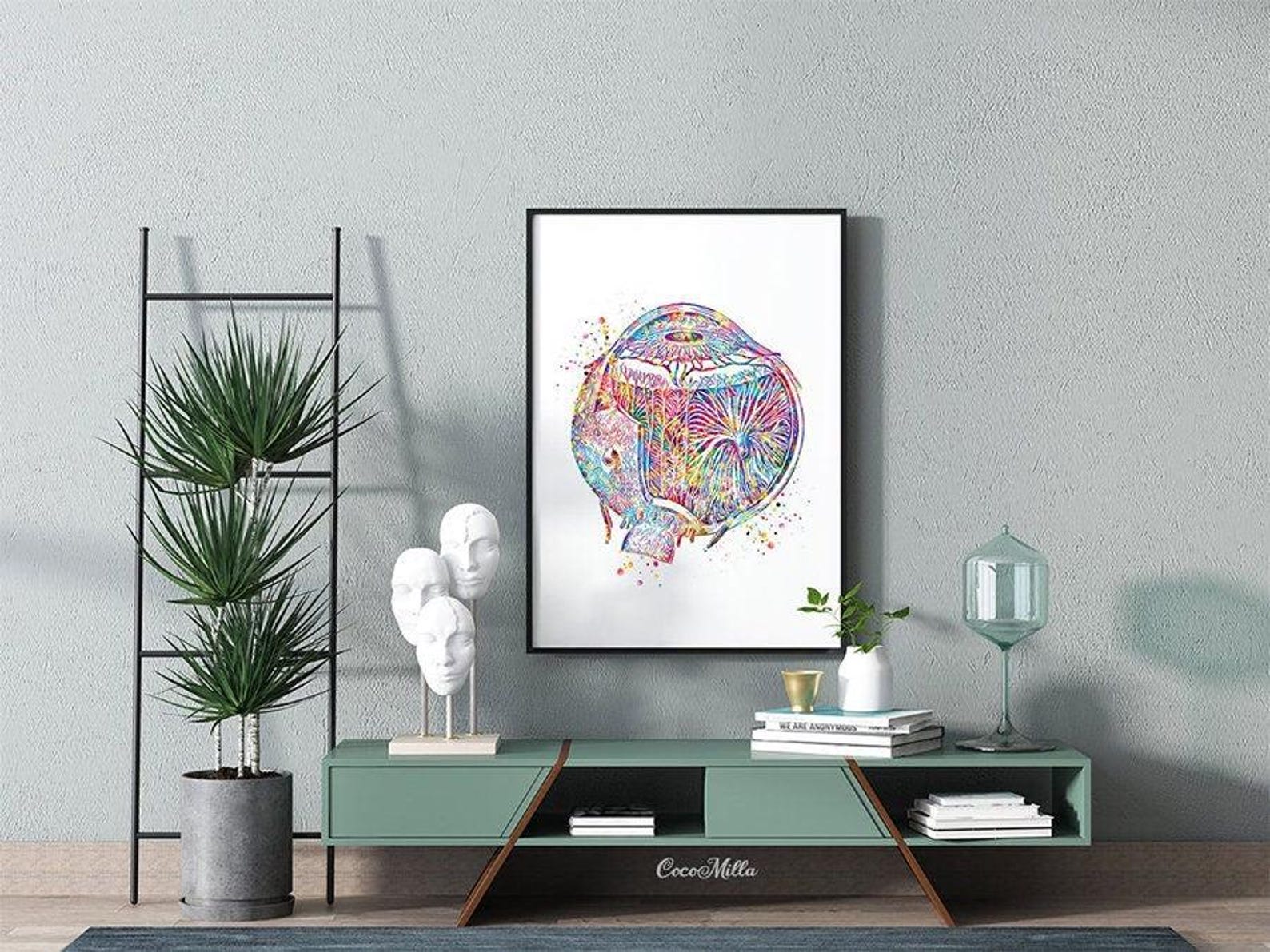 Eye Anatomy Watercolor Print Human Eye Optometrist Optician Poster ...