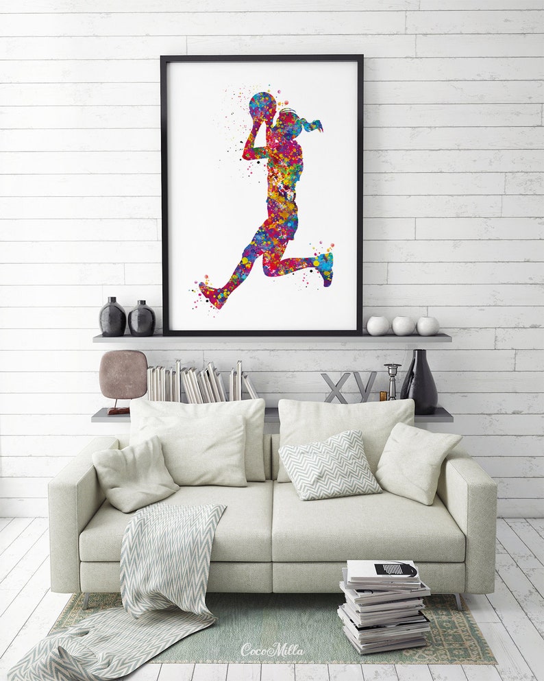 Netball Player Watercolor Print Netball Woman Female Girl - Etsy UK