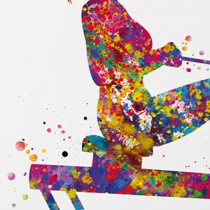 Rowing Woman Watercolor Print Sports Art Rowing Workout Room Decor ...