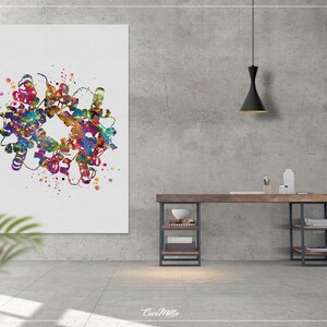 Hemoglobin Watercolor Print Blood Histology Art Science Gift Hematology ...