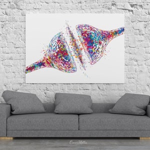 Synapse Receptor Watercolor Print Science Poster Neurology Art | Etsy