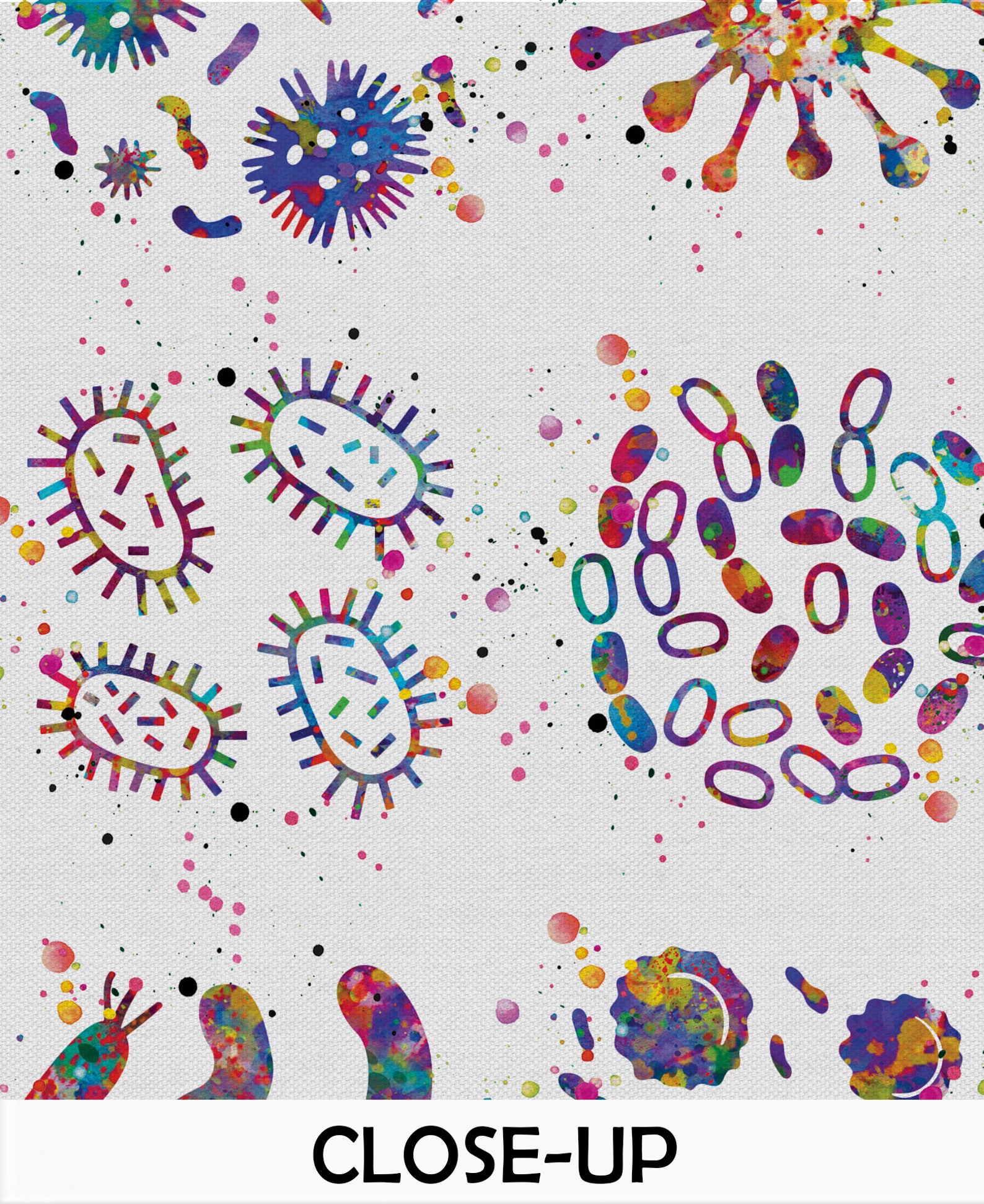 Bacteria Watercolor Print Medical Art Wall Art Bioscience | Etsy