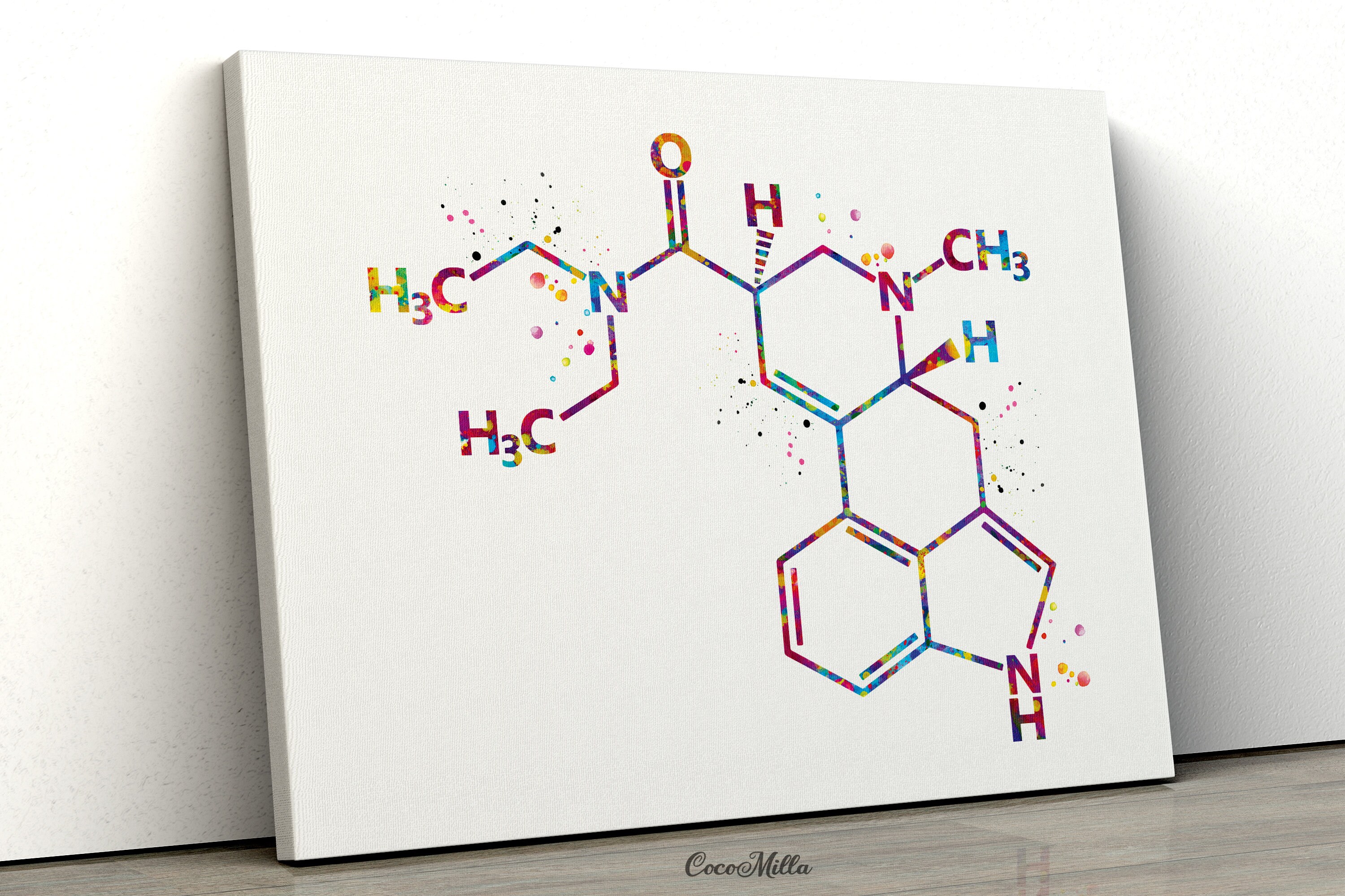 LSD Molecule Watercolor Print Chemical Molecule Symbol Wall - Etsy Israel