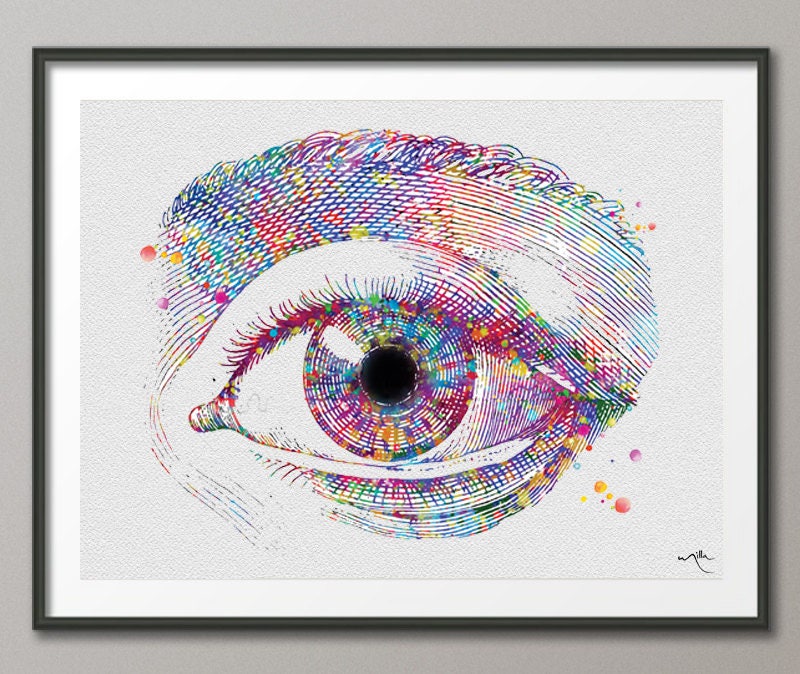 Human Eye Watercolor Print Optometrist Gift Optician Poster | Etsy