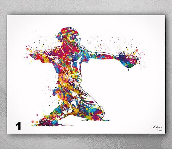 Baseball Catcher Drawing