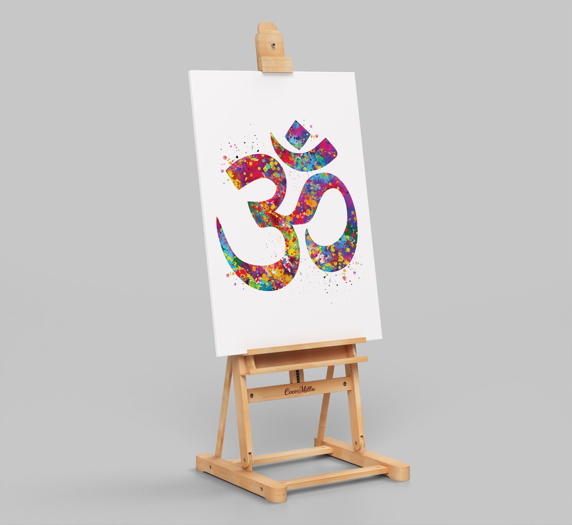 Ohm Symbol Watercolor Om Aum Omkara Hinduism Sign Housewarming | Etsy