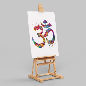 Ohm Symbol Watercolor Om Aum Omkara Hinduism Sign Housewarming Gift Zen ...