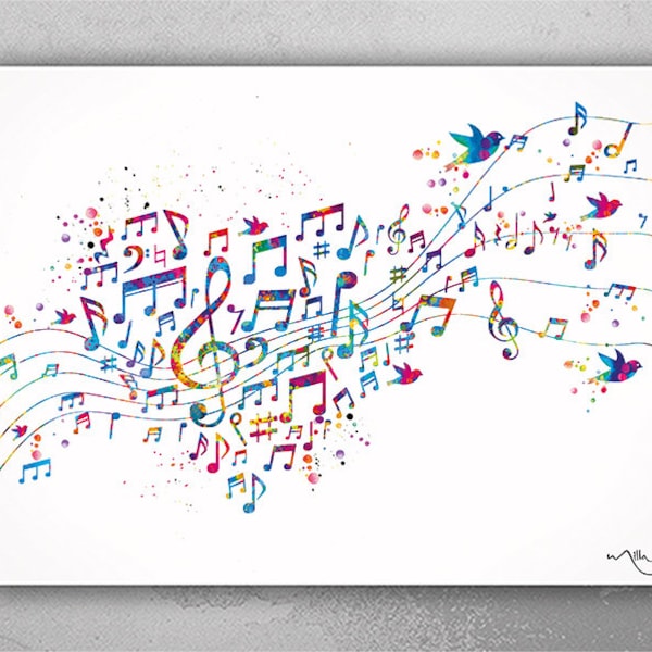 Music Notes Wall Art - Etsy