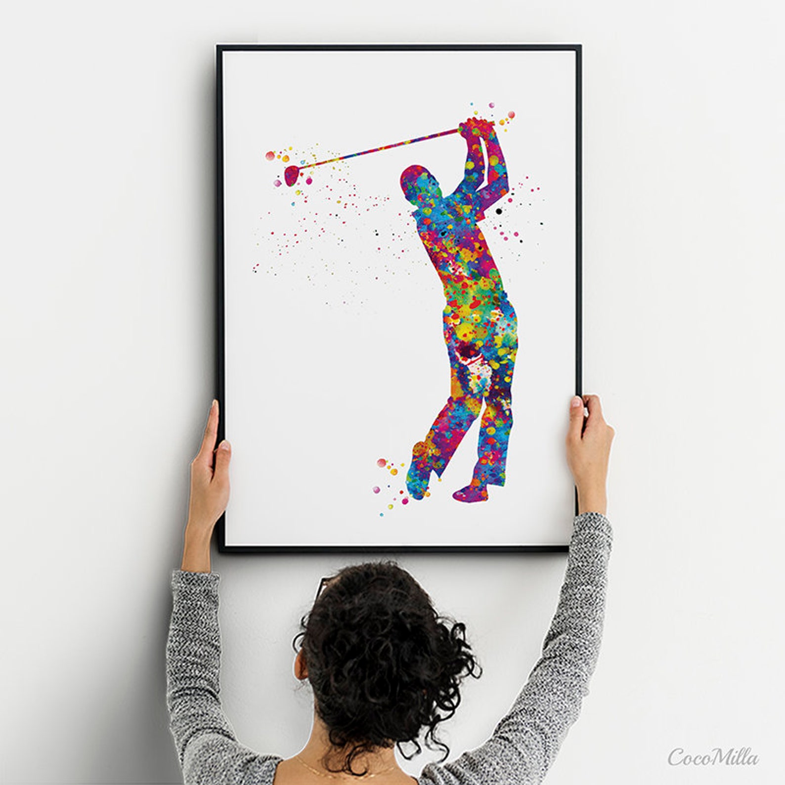 Golf Watercolor Print Gift for Golfers Golf Gift Golfer Golf - Etsy