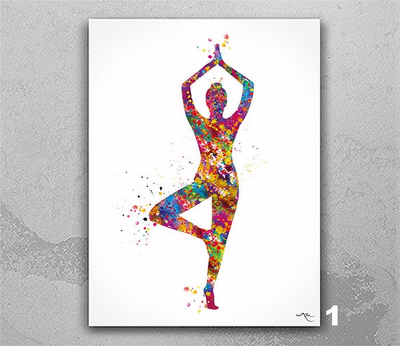 Yoga Art Tree Yoga Tree Pose Painting By Donna Walsh Fine Art