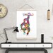 Monkey Hanging Chimp Watercolor Print Chimpanzee Monkey - Etsy