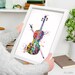Violin Music Instrument Watercolor Art Print Wall Art Poster Music Art ...