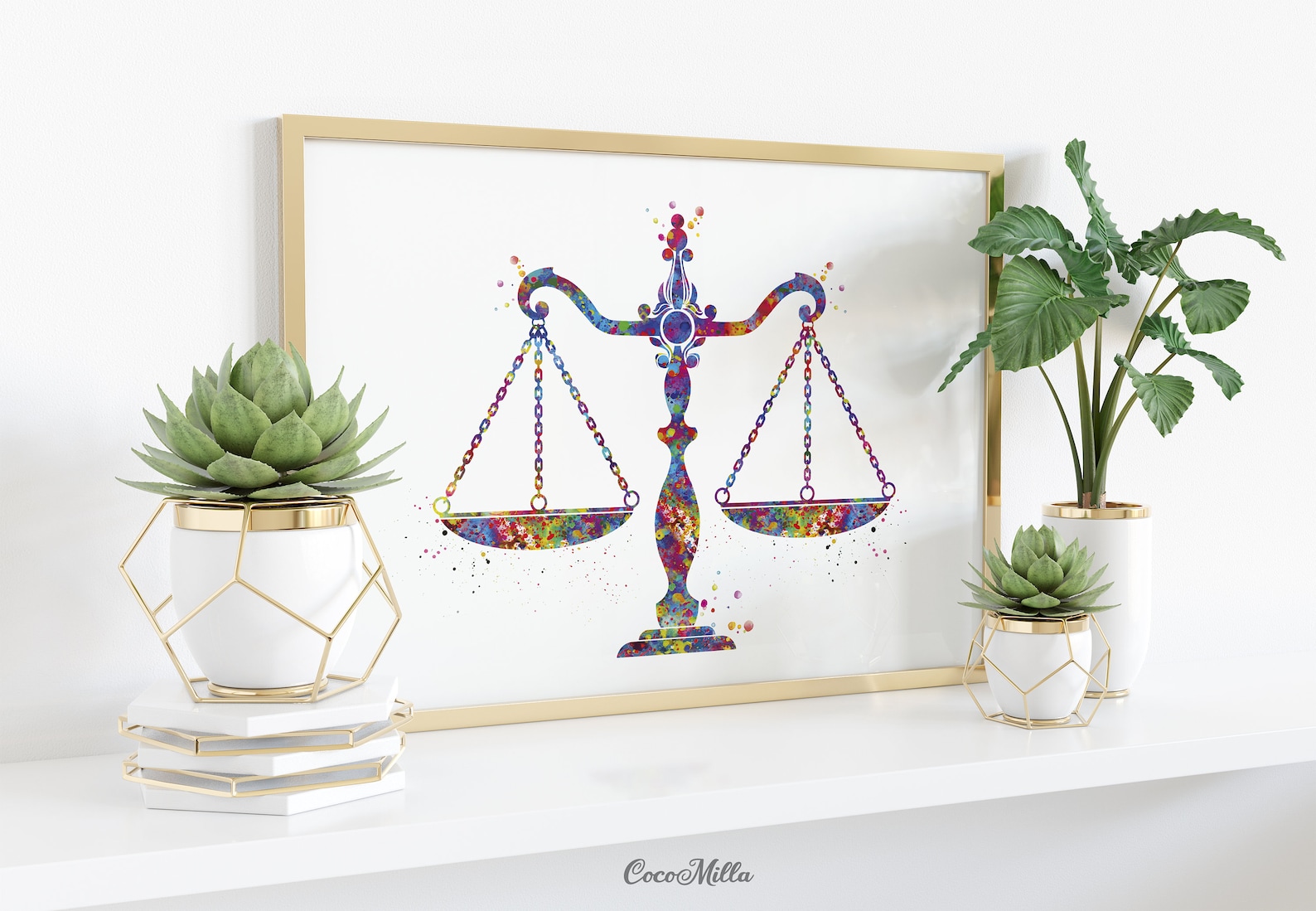 Scales of Justice Watercolor Print Lawyer Gift Attorney Lawyer | Etsy