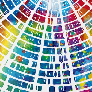 DNA Genome Sequence Map Art Watercolor Print Molecule Medical Wall Art ...