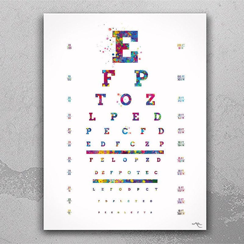 Eye Chart Print - Etsy