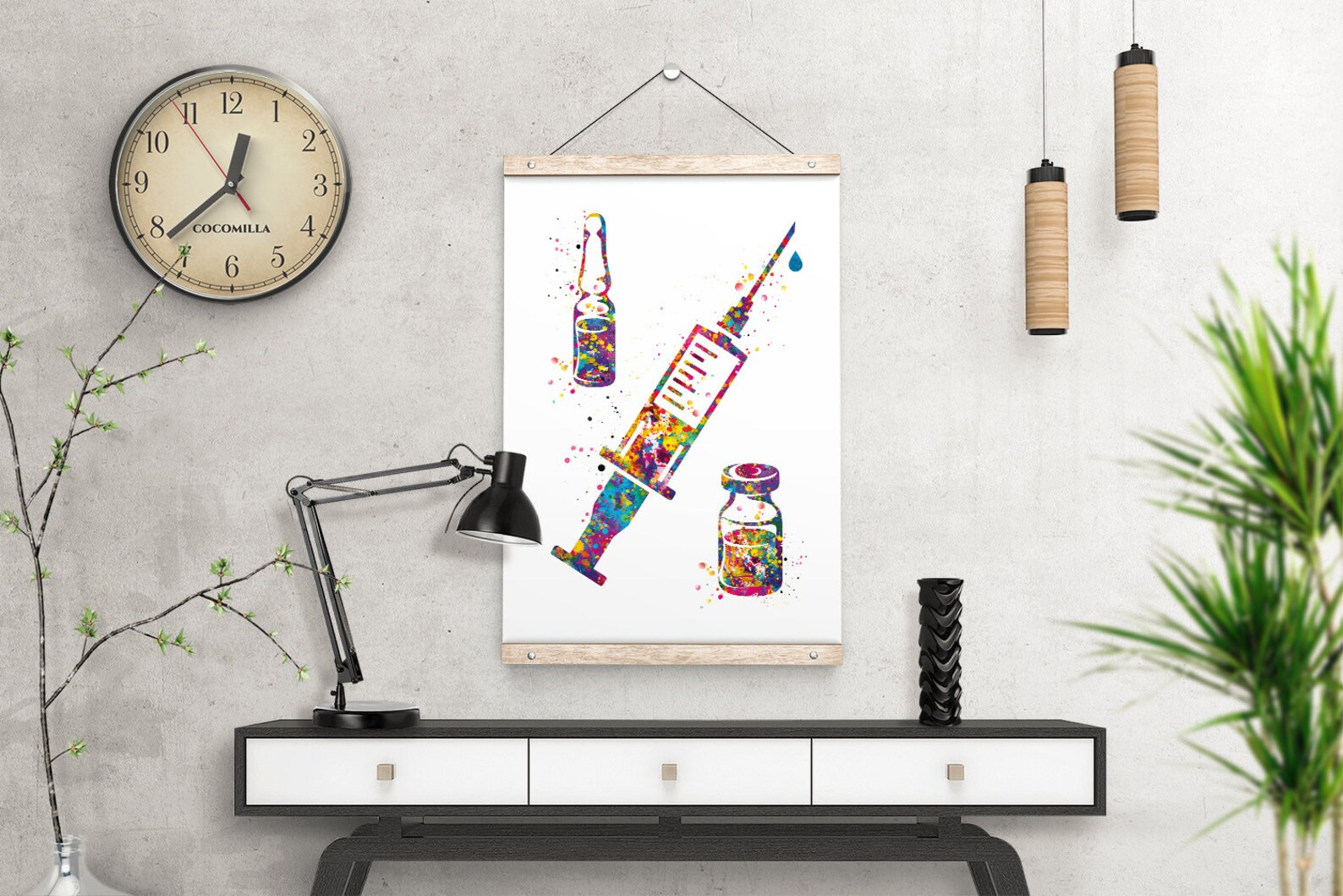Syringe Injection Watercolor Print Medical Art Dentist IV - Etsy