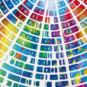 DNA Genome Sequence Map Art Watercolor Print Molecule Medical Wall Art ...