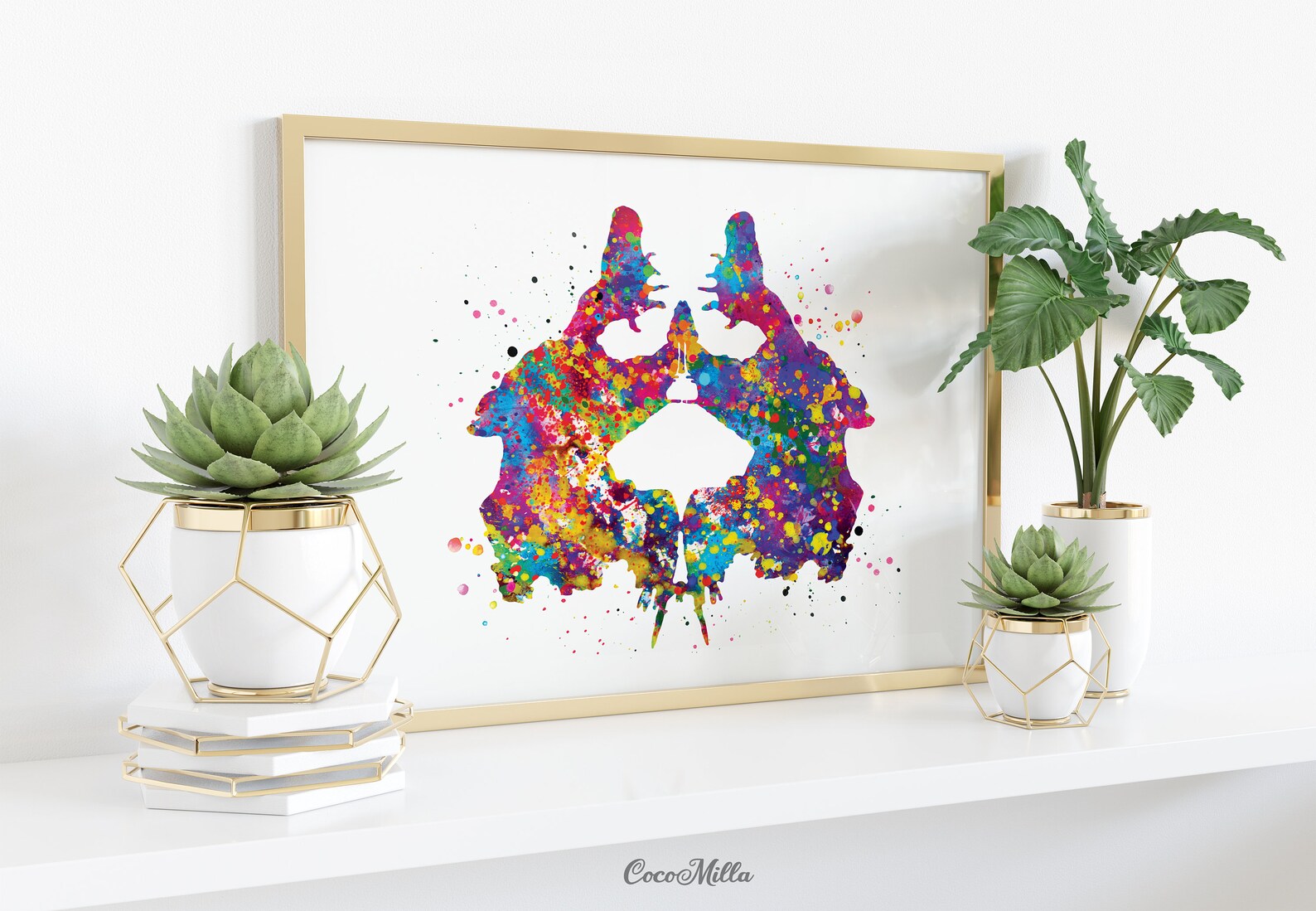 Rorschach Inkblot Test Card 2 Watercolor Print Psychology - Etsy