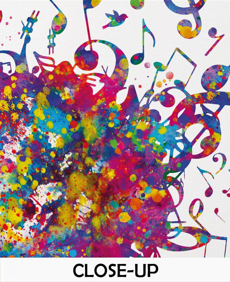 Girl Music Notes Watercolor Print Treble Clef Art Print Art - Etsy