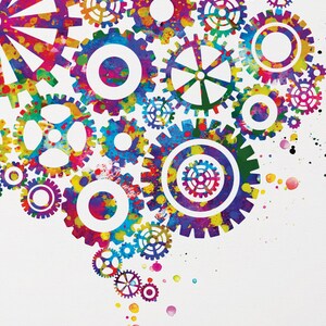 Brain Mechanism Brain Anatomy Watercolor Print Gears Science Art ...