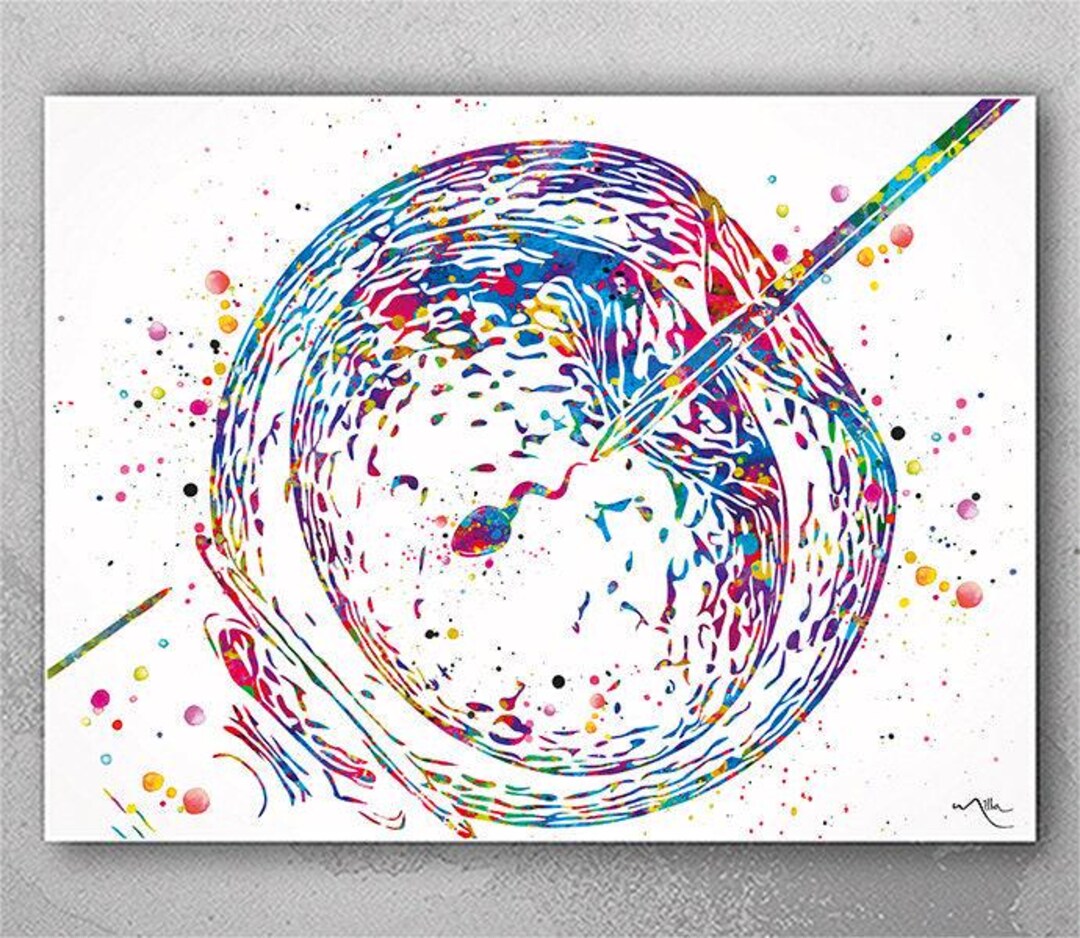 IVF Watercolor Art Print, Embryonic Medical Decor-2103 - Etsy