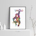 Monkey Hanging Chimp Watercolor Print Chimpanzee Monkey - Etsy