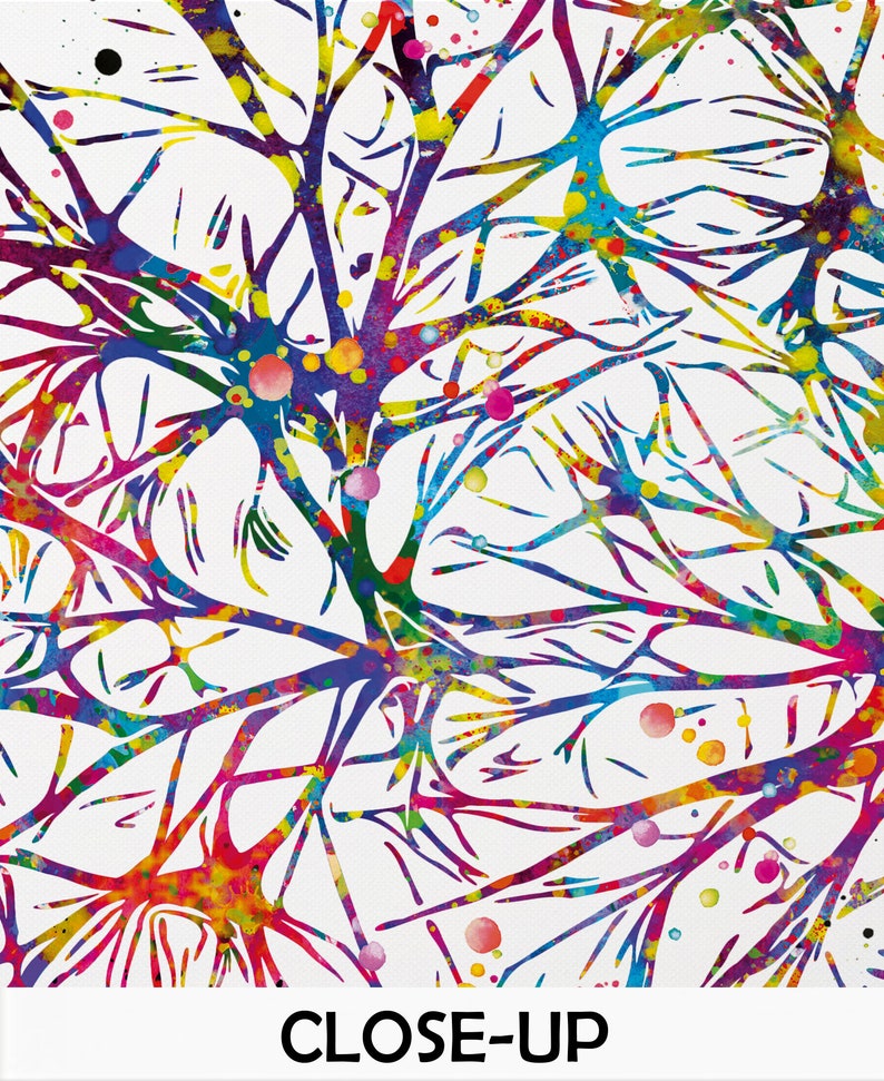 Neural Connections Watercolor Print Abstract Medical Art | Etsy