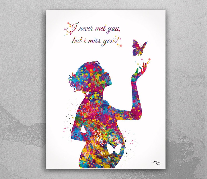 Miscarriage Gift Watercolor Print Memorial Keepsake Art Print - Etsy