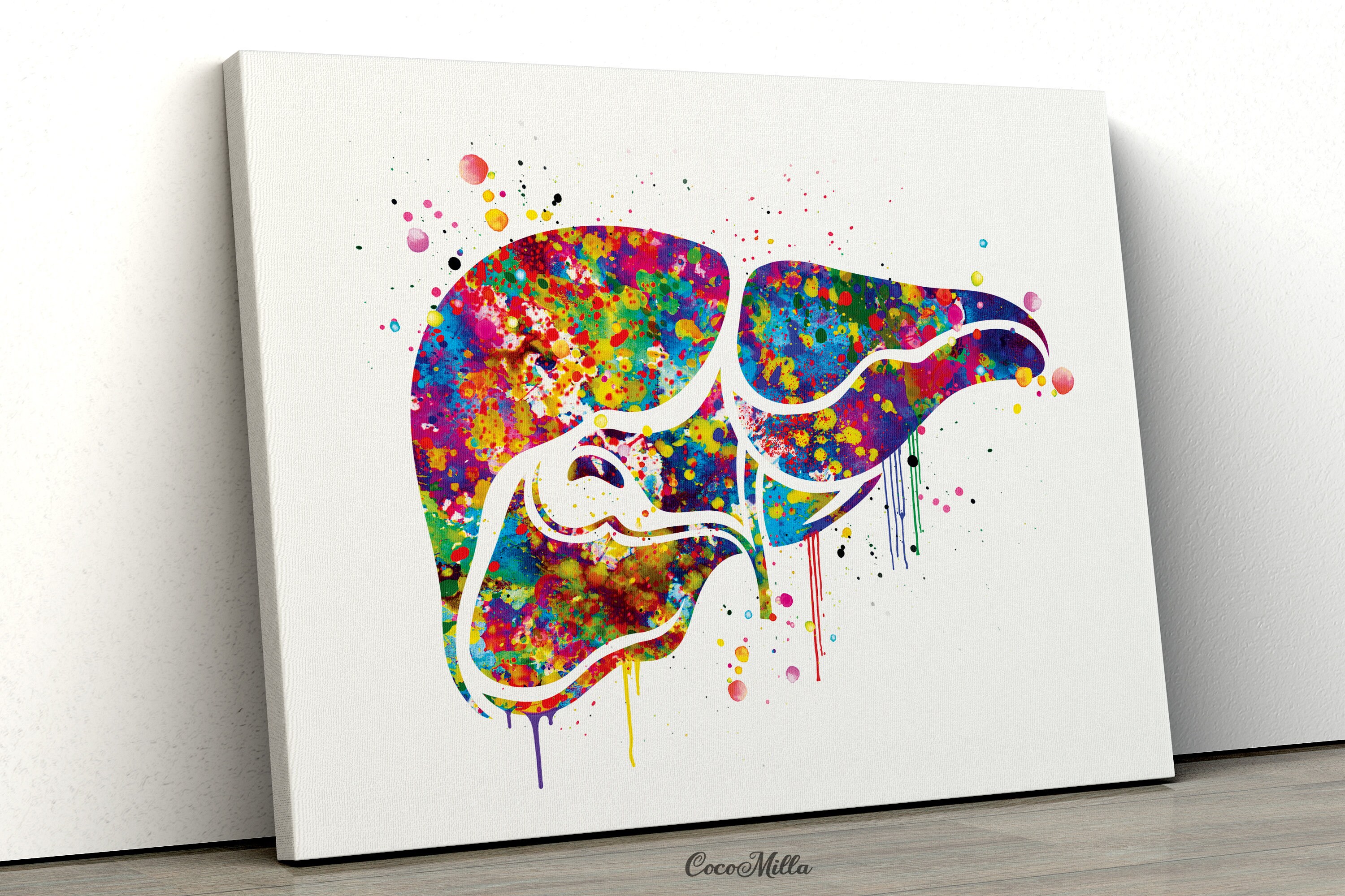 Liver Anatomy Watercolor Print Human Organs Gastroenterology | Etsy