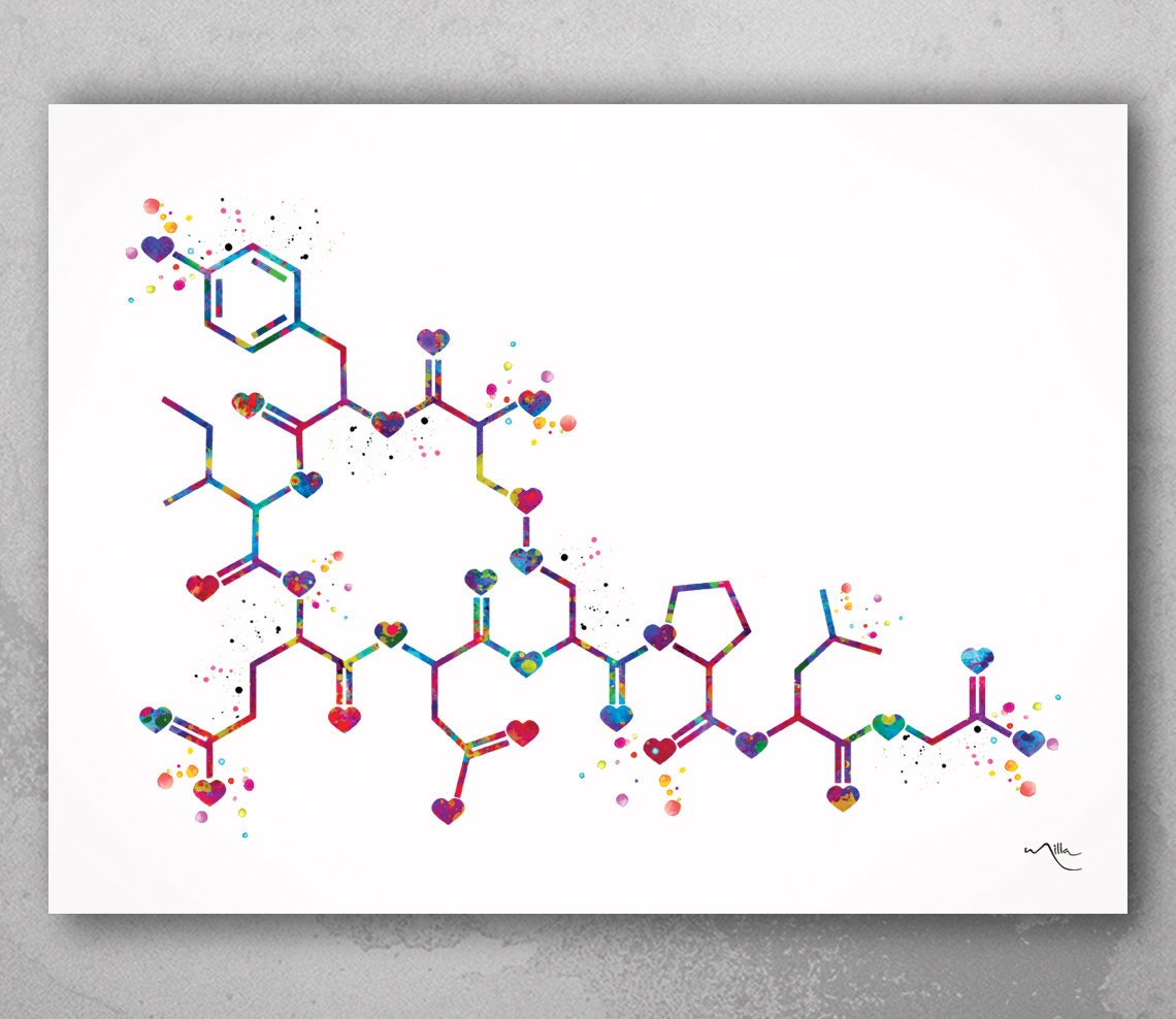 psychology printables love hormone chemistry poster Oxytocin poster ...